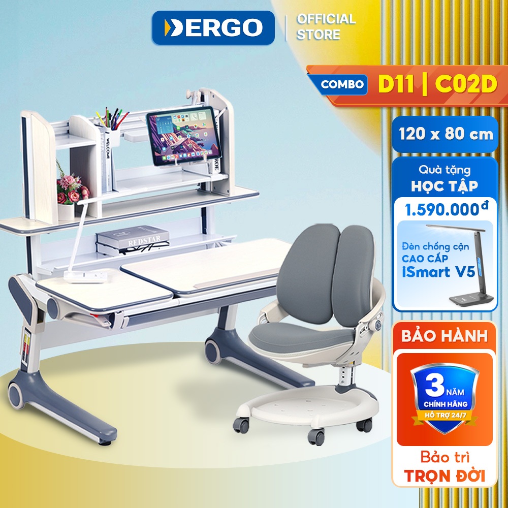 Bộ Bàn Học Thủy Lực Cao Cấp DERGO Hanover D11 Pro Royal - C02D (Tặng ...