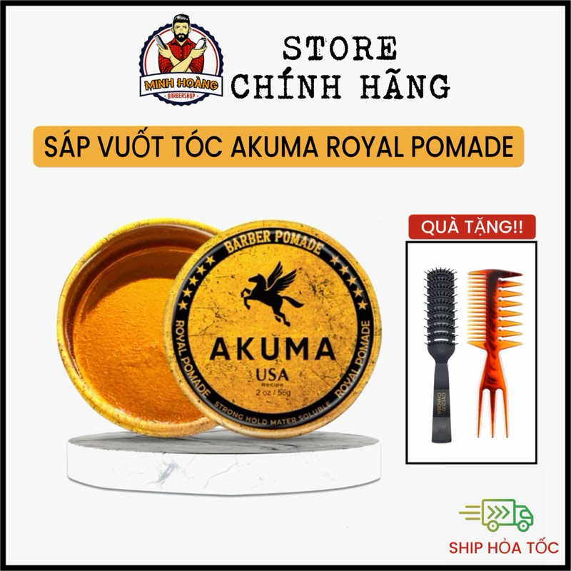 Sáp vuốt tóc Akuma Royal Pomade 56/116g hàng chính hãng giữ nếp tốt ...