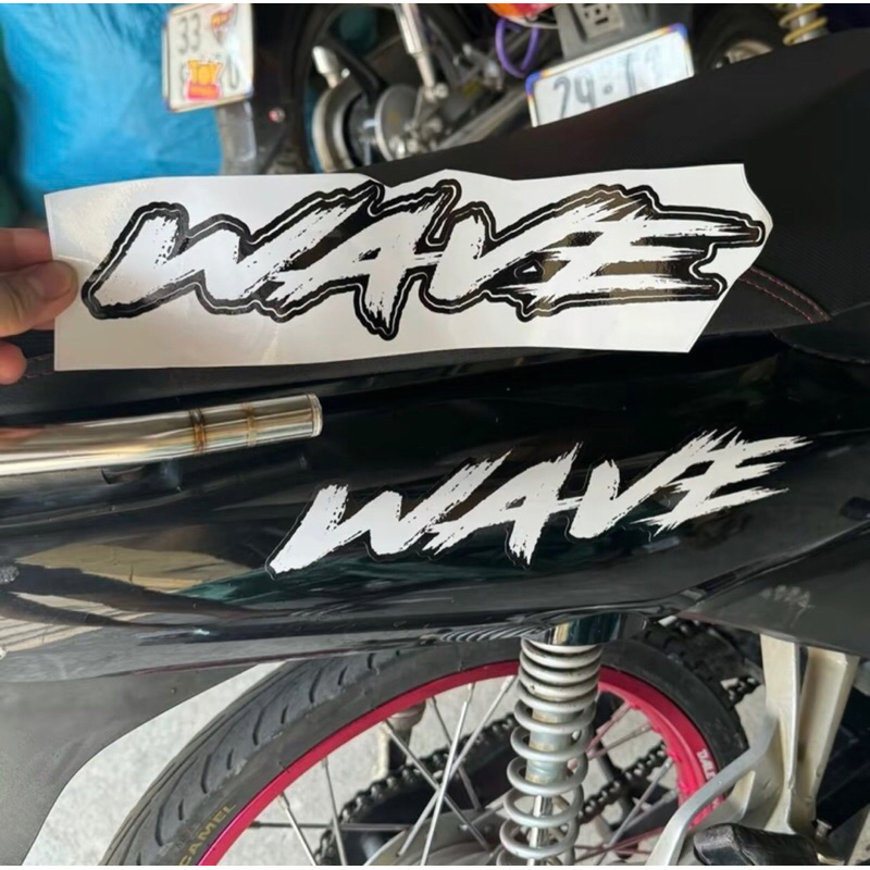 Tem chữ wave trang trí xe máy (20cm) | Shopee Việt Nam