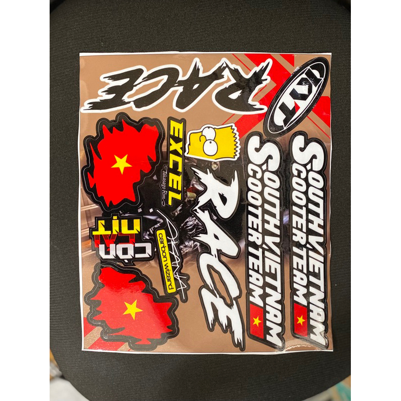 Tem Sticker Southvietnam Race Excel nhãn dán dán xe điện và xe máy- Tem ...