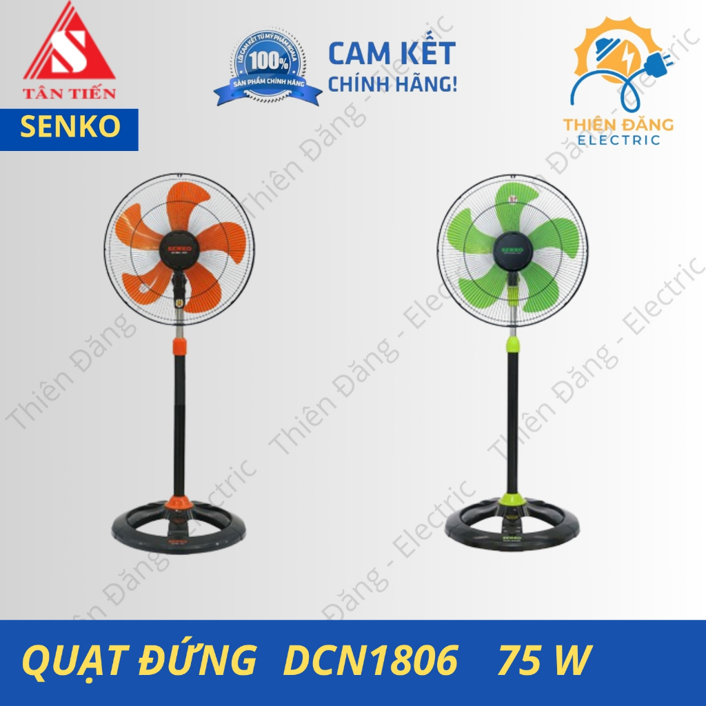 DCN (1807 ) Quạt Đứng SENKO Chuyển hướng cơ.75W 5 cánh Chiều cao sản ...