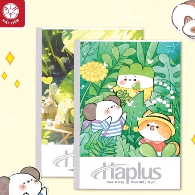 10/5 QUYỂN vở kẻ ngang Hải Tiến Haplus Olala /Funny/kẻ chấm Colour 80 ...