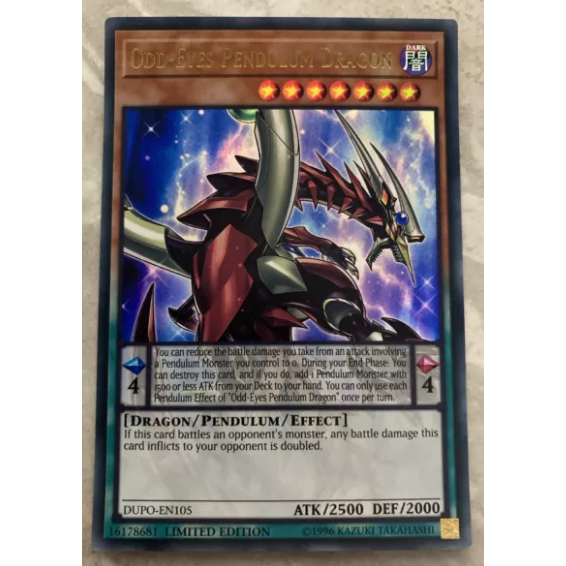 Thẻ bài YUGIOH - TCG - Odd-Eyes Pendulum Dragon - DUPO-EN105 - Ultra ...