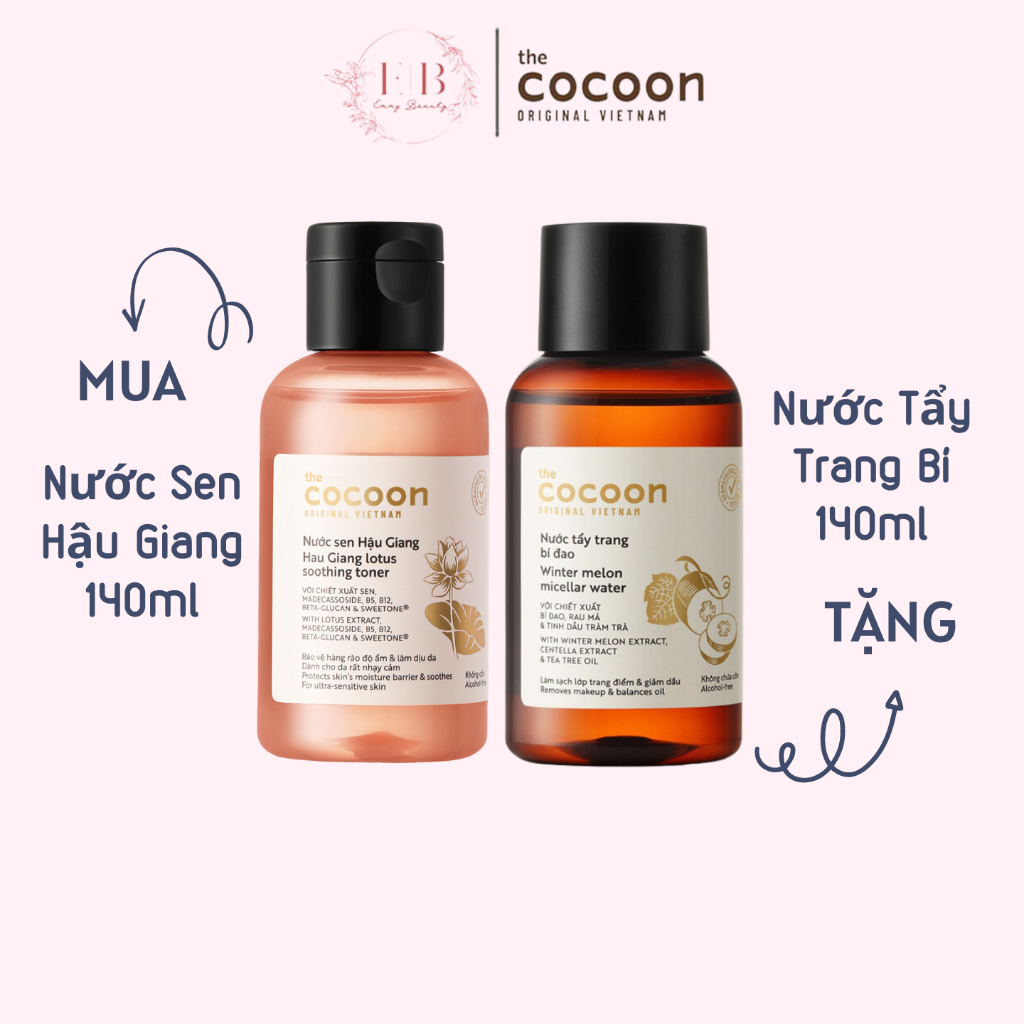 Nước sen Hậu Giang Cocoon Toner 140ml | Shopee Việt Nam