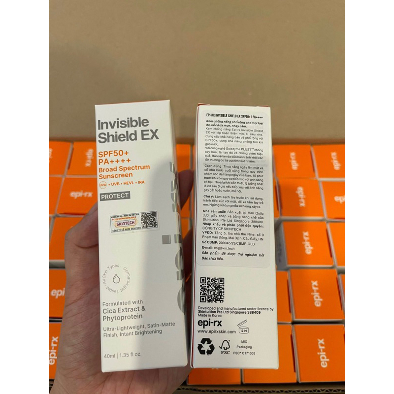 [HÀNG CÔNG TY] Kem chống nắng EPI - RX Invisible Shield EX SPF50 ...