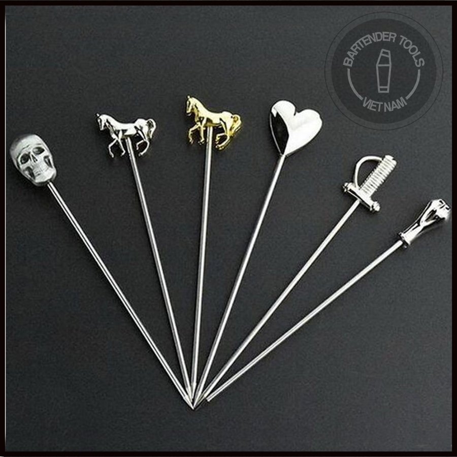 Combo 6 que xiên inox decor cocktail nhiều hình | Shopee Việt Nam