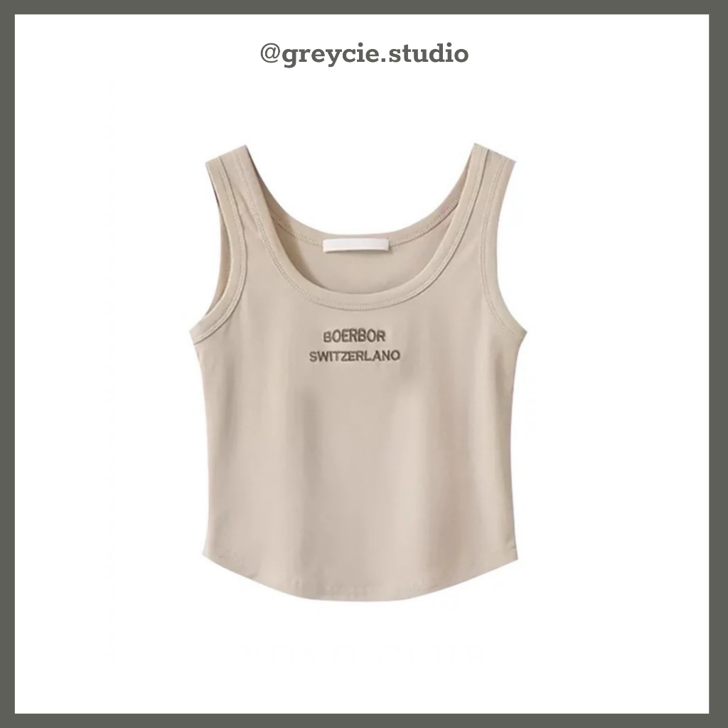 GREYCIE Áo hai dây trơn basic áo ba lỗ nữ dây to ôm dáng đơn giản nhiều ...