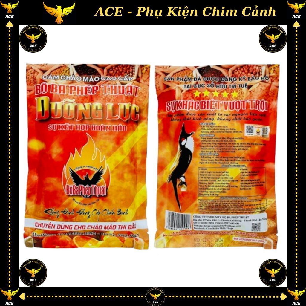 Cám bộ ba phép thuật, cám chào mào dưỡng lực bộ ba phép thuật, gói 200g ACE PHỤ KIỆN CHIM CẢNH ...