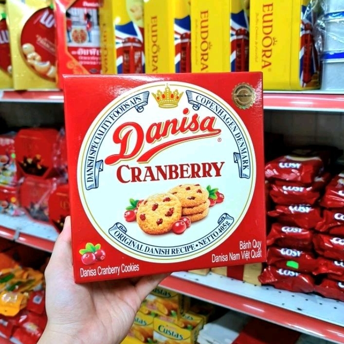 Bánh quy bơ Danisa Cranberry Nam Việt Quất hộp 405g | Shopee Việt Nam