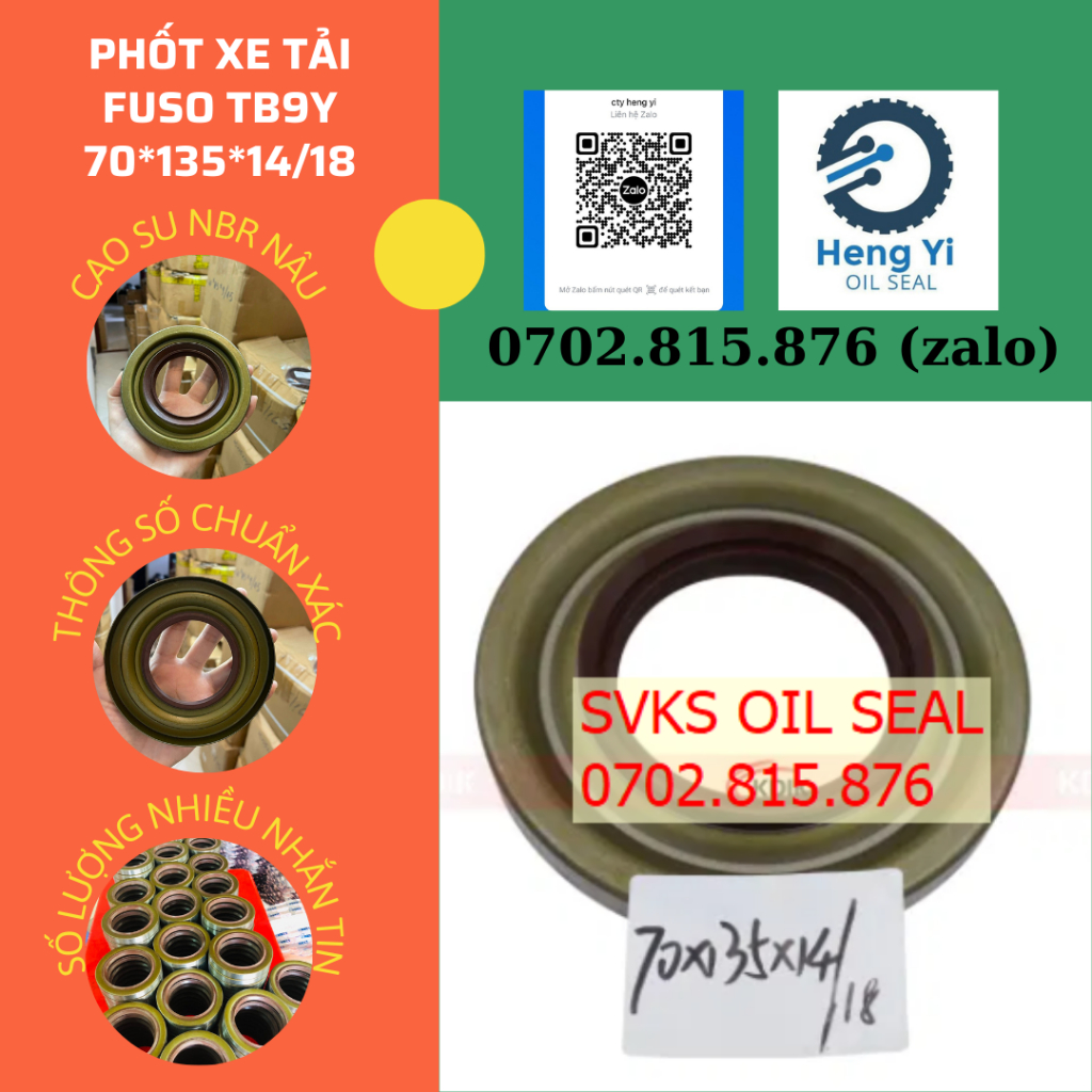 PHỐT XE HƠI XE TẢI TB9Y 70*135*14/18 Oil Seal Mh034229 03434-16501 ...