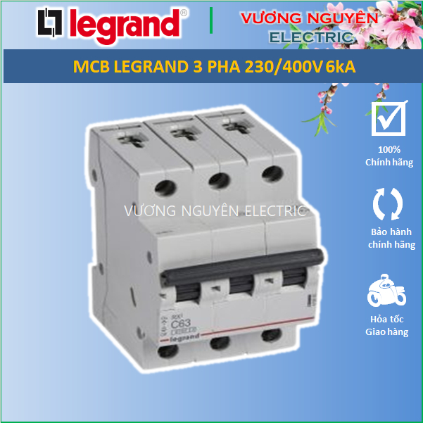 CB tép MCB 3 Pha Legrand 6A/10A/16A/20A/25A/32A/40A/50A/63A 6kA 400V at ...