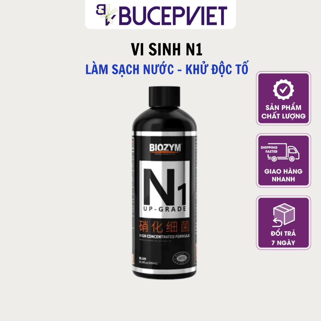 Vi sinh Biozym N1 upgrade Nitrifying Bacteria 500ml- xử lý độc tố, làm ...