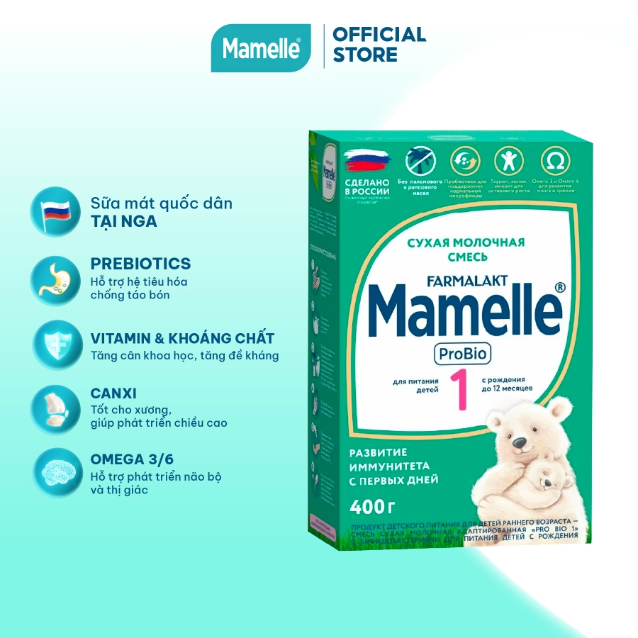 Sữa bột công thức tăng cân, mát, hỗ trợ tiêu hóa Mamelle Pro Bio Số 1 ...