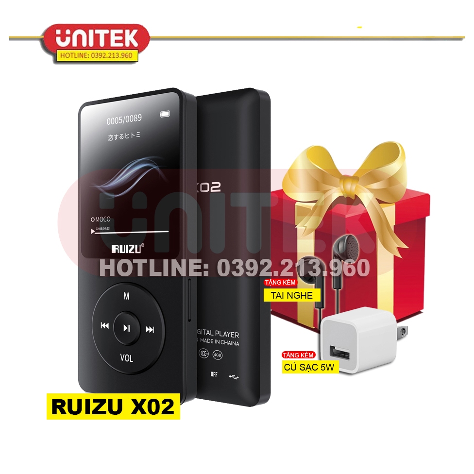 Máy Nghe Nhạc Lossless Ruizu X02 Bộ Nhớ Trong 8GB | Shopee Việt Nam