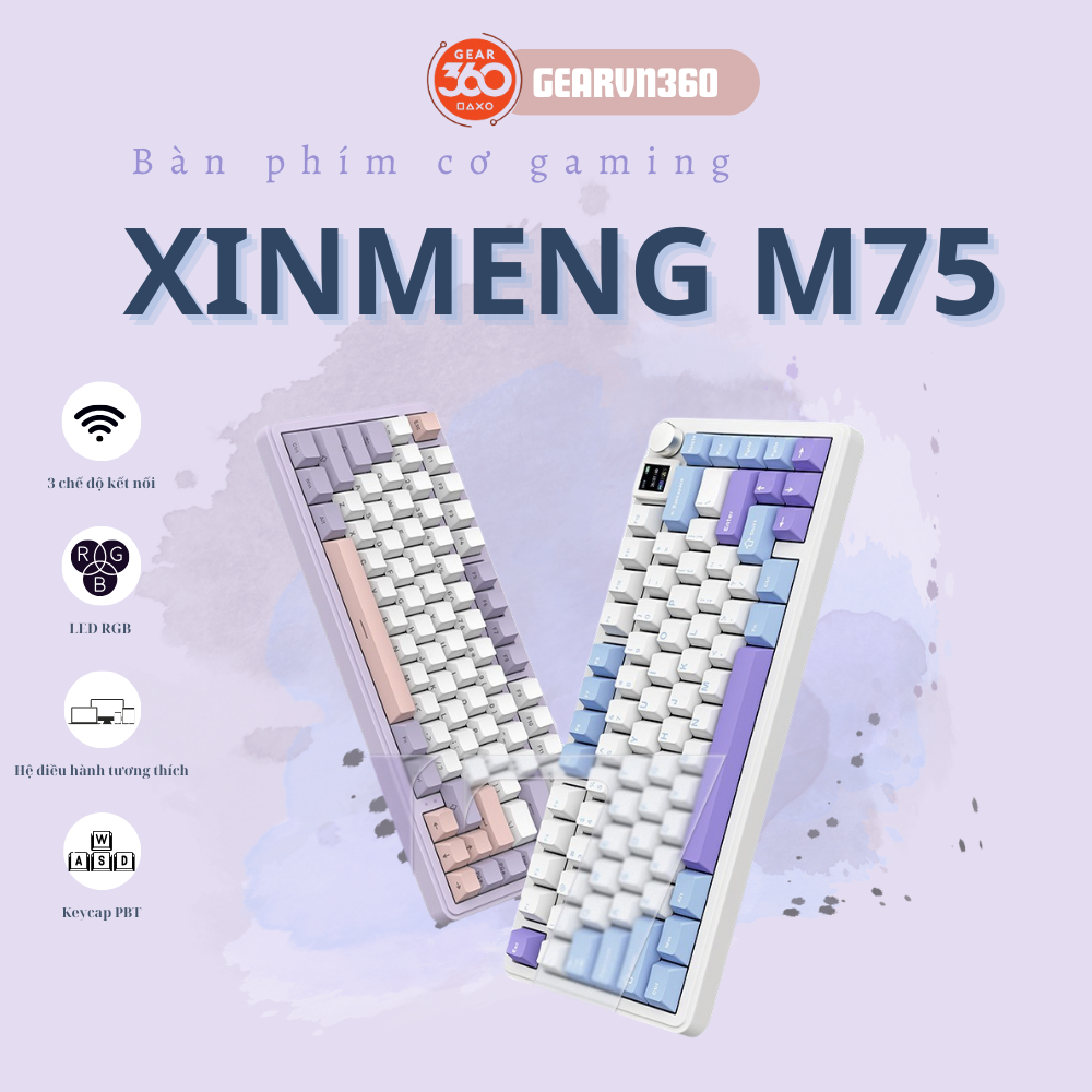 Bàn phím cơ gaming XINMENG M75 - Hỗ trợ Hotswap 5 pin- Màn hình Led LCD cao cấ | Shopee Việt Nam