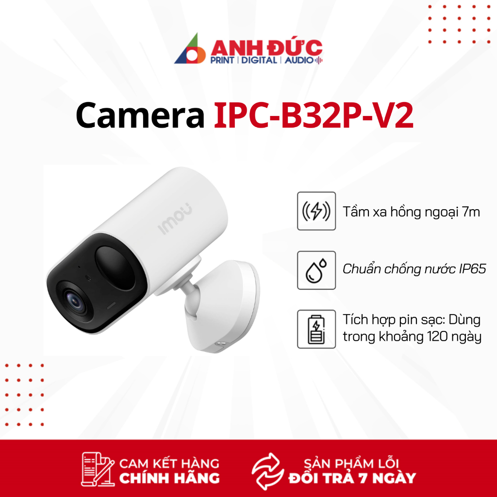 Camera Wifi dùng pin 2K iMOU IPC-B32P-V2 3MP - Hàng Chính Hãng | Shopee ...