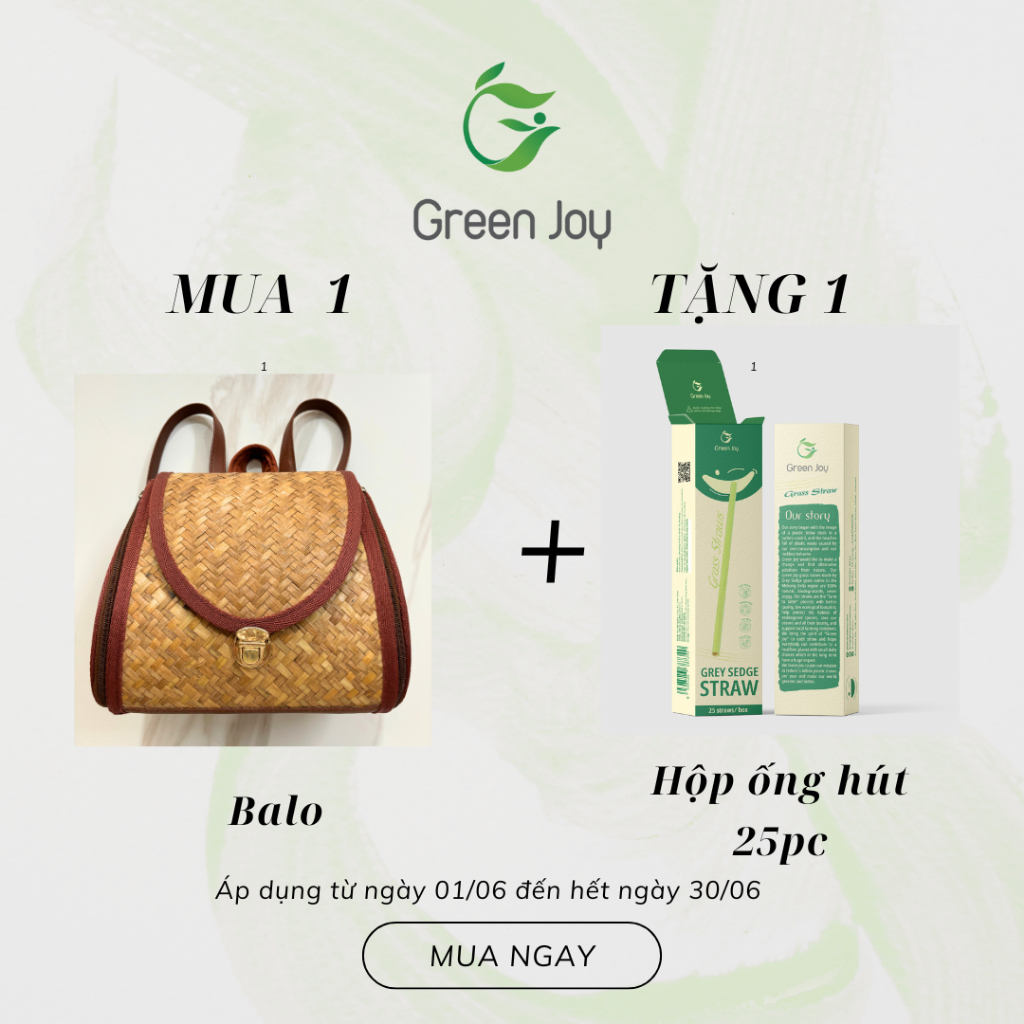Balo cỏ bàng Green Joy | Shopee Việt Nam