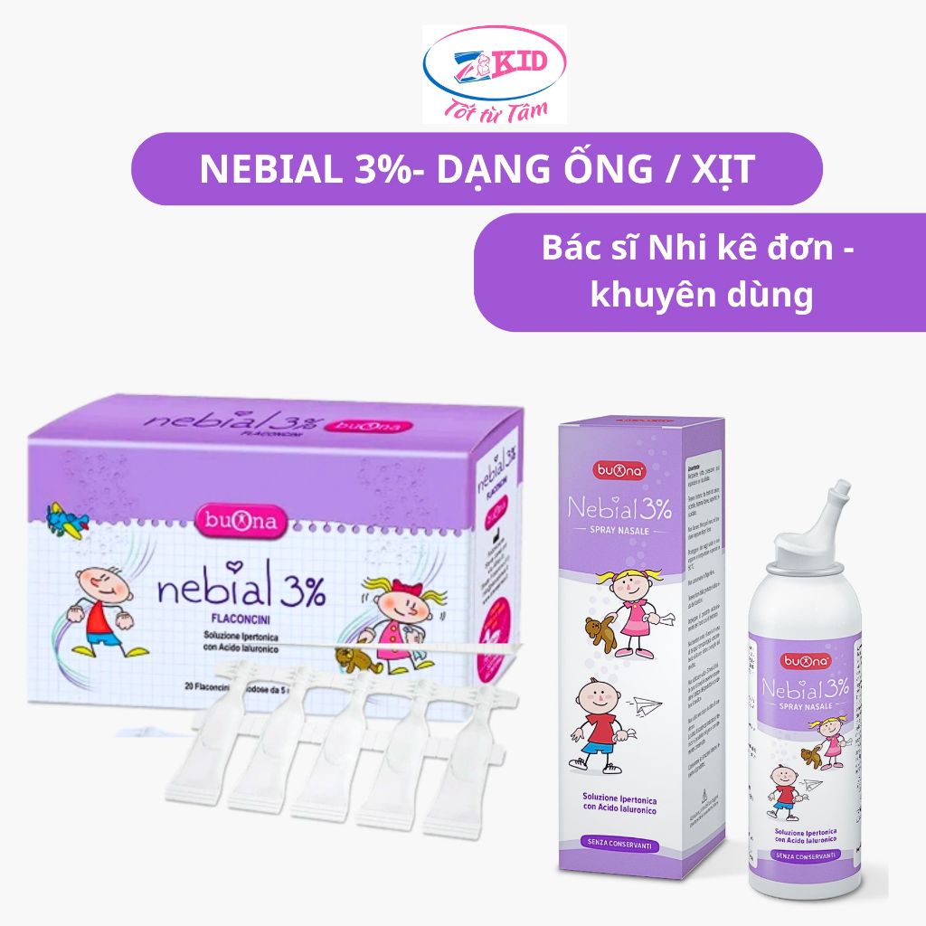 Nebial 3% dung dịch nước muối ưu trương dạng ống/xịt | Shopee Việt Nam