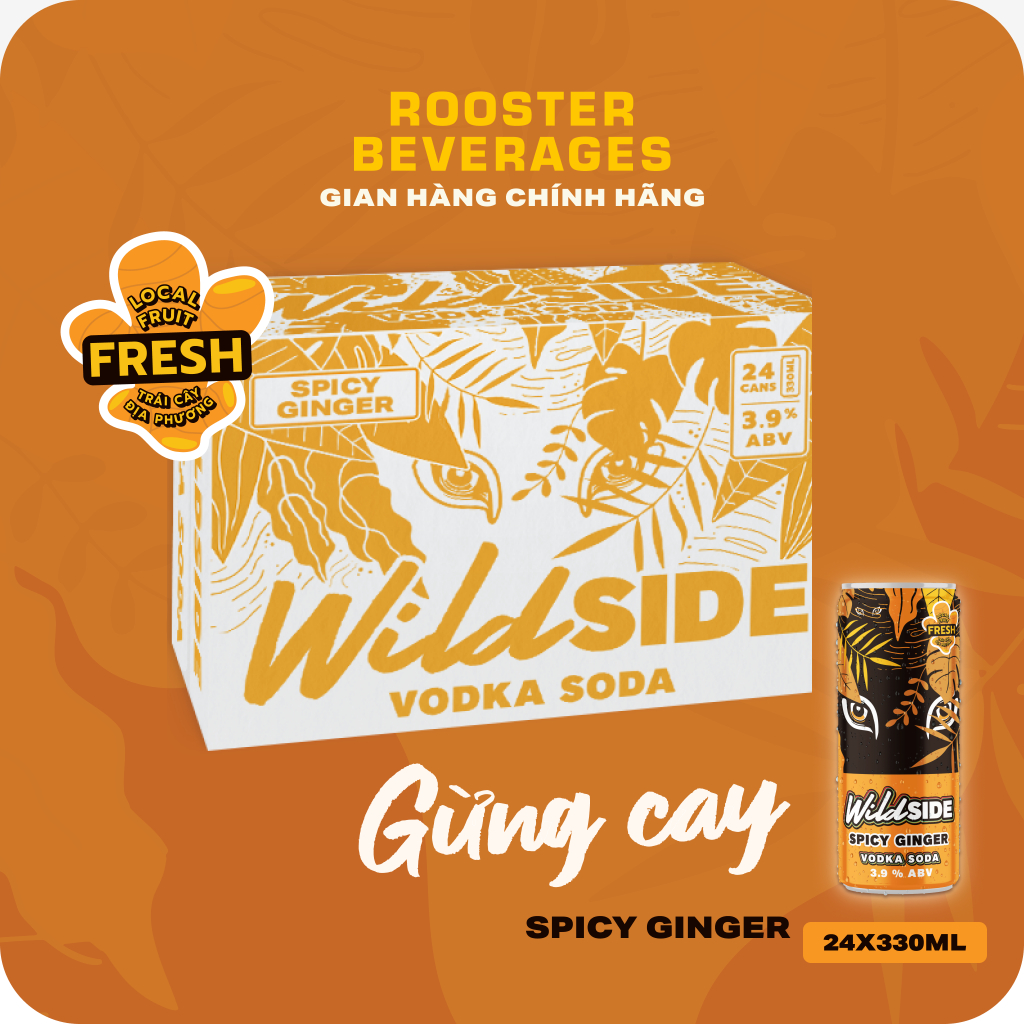 WildSide Vodka Soda Vị Gừng - Thùng 24 Lon (330ml) | Shopee Việt Nam