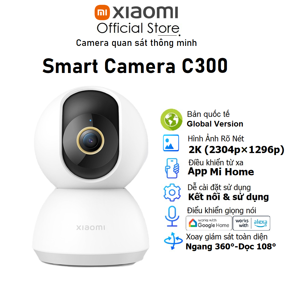 Camera quan sát Xiaomi Smart C300 2K(2304×1296p) BHR6540GL - Bảo hành ...