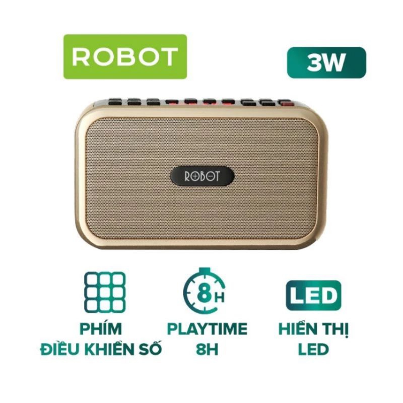 Loa Bluetooth Kỹ Thuật Số AI-Quaran ROBOT RB200 3W LED Hiển Thị ...