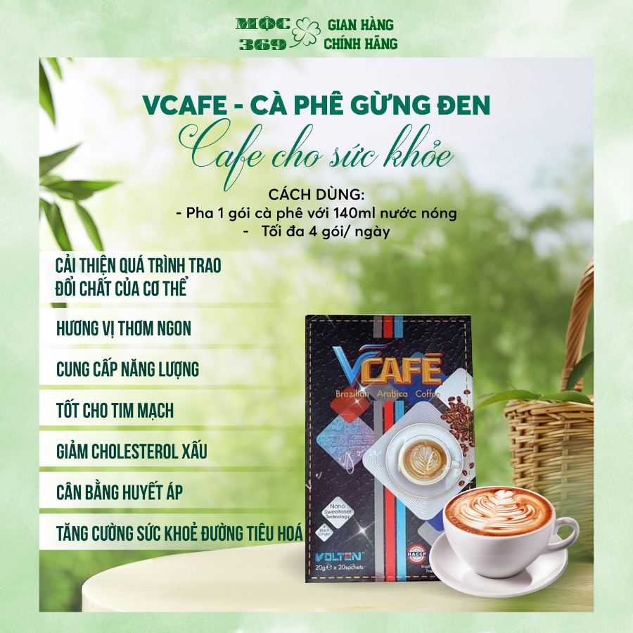 [HOT] Cà phê hòa tan Vcafe Arabica thượng hạng Với Chiết Xuất Gừng Đen ...