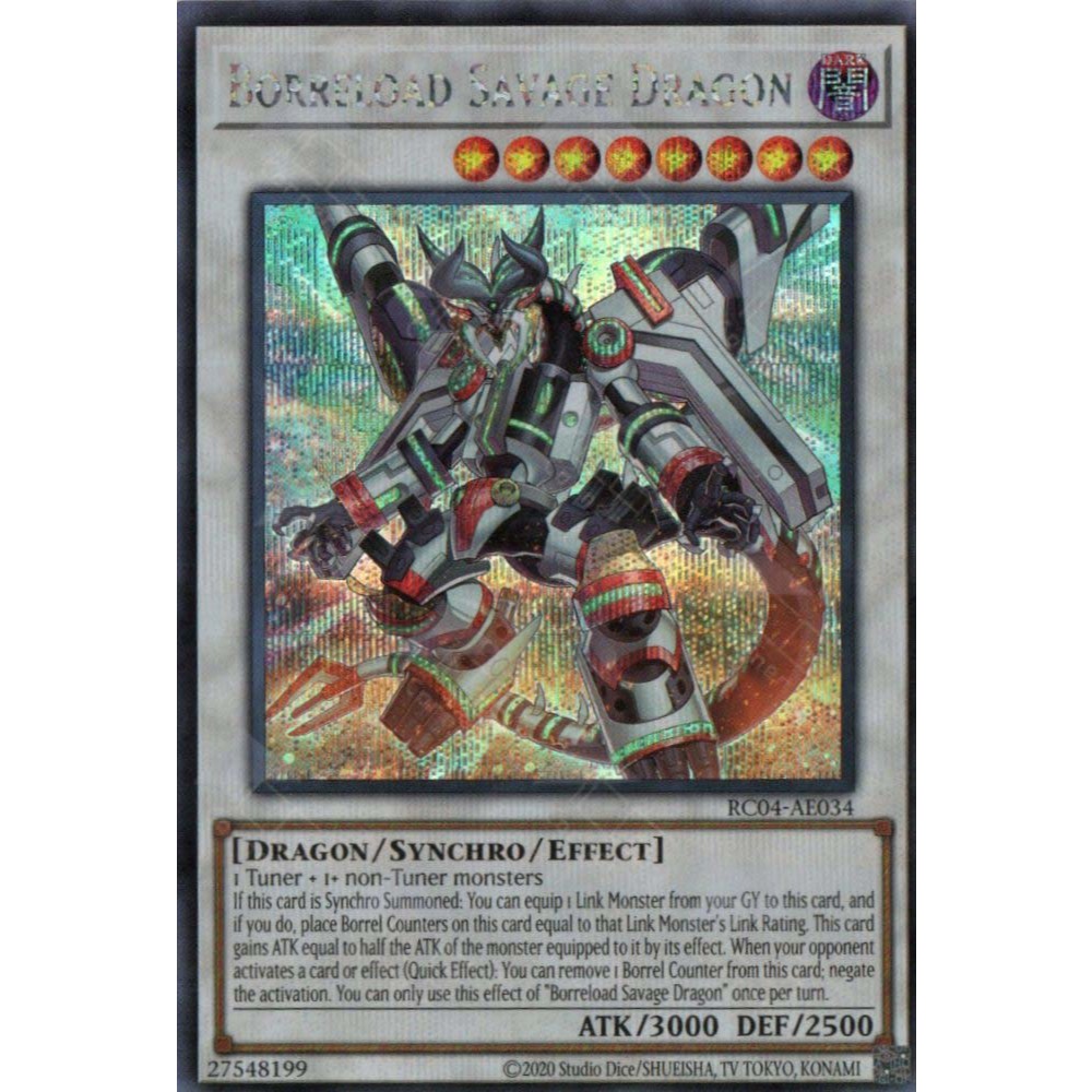 [ Bài Yugioh Chính Hãng ] RC04-AE034 Borreload Savage Dragon | Shopee Việt Nam