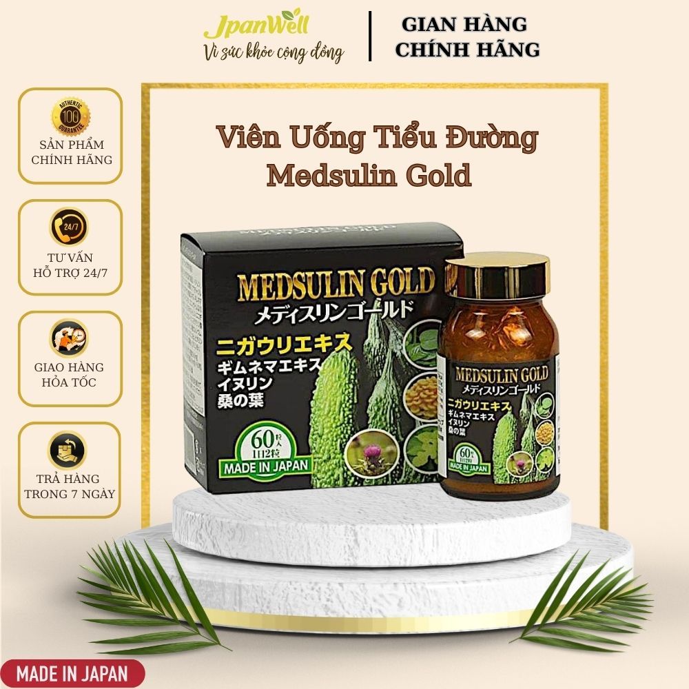 Medsulin Gold Jpanwell Viên Uống Tiểu Đường Nhật Bản 60 Viên | Shopee ...