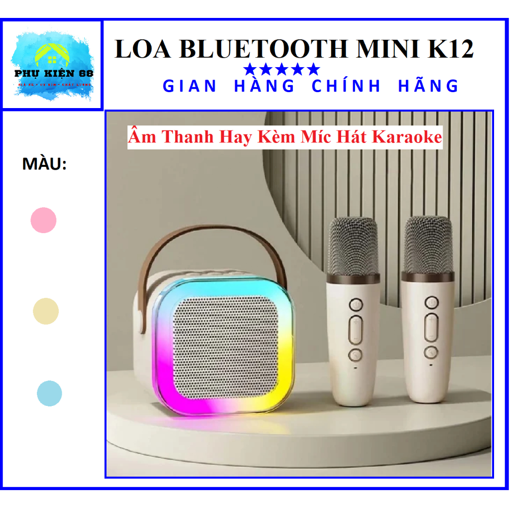 Loa Bluetooth K12 Mini Có Loại Kèm 1Mic/ Kèm 2 Míc, Âm Thanh Bass Cực ...