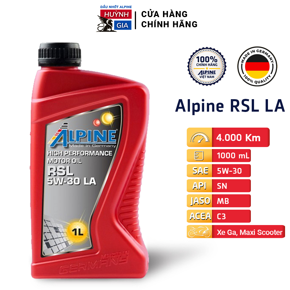 Dầu Nhớt Xe Ga Alpine RSL 5W-30 LA 1L | Shopee Việt Nam