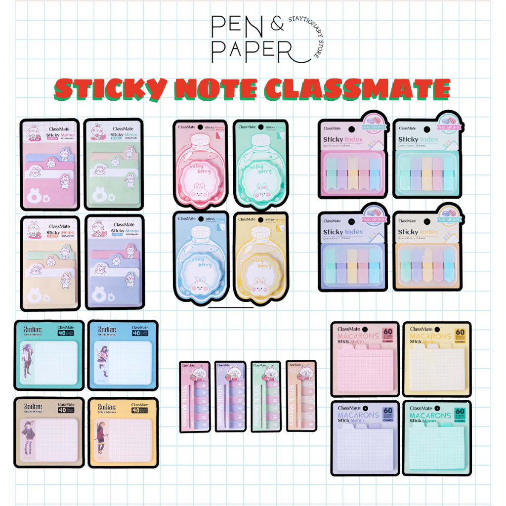 Giấy Note CLASSMATE, Sticky Note Cute Tông Màu Pastel, Giấy Ghi Chú ...