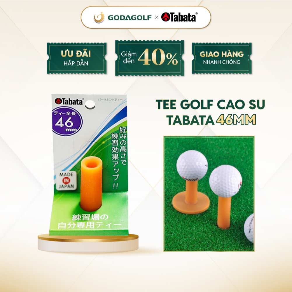Tee Golf Cao Su Tabata 46mm - Chân đỡ phát bóng golf GV0293 | Tabata Golf Chính Hãng | Shopee ...