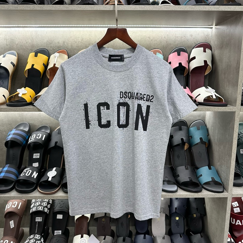 Áo phông icon dsq xám cotton giá rẻ 1273 | Shopee Việt Nam