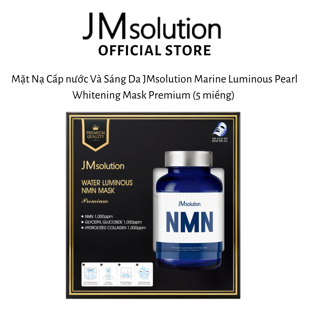 Mặt nạ JM Solution Water Luminous NMN Mask Premium (5 miếng) Dưỡng Da Mặt | Shopee Việt Nam