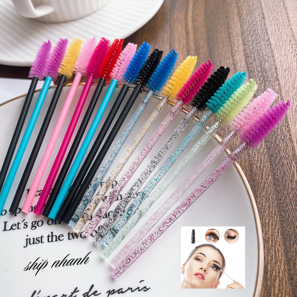 Chổi kim tuyến chải mi (dụng cụ nối mi) gói 50 que kim tuyến xinh xắn ...