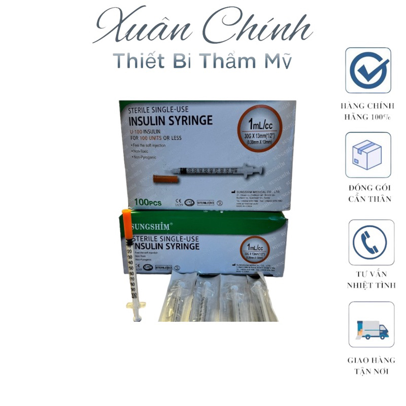 Kim Tiểu Đường SungShim Hàn Quốc Feel Ject - Kim Tiêm Insulin 30G X13MM ...