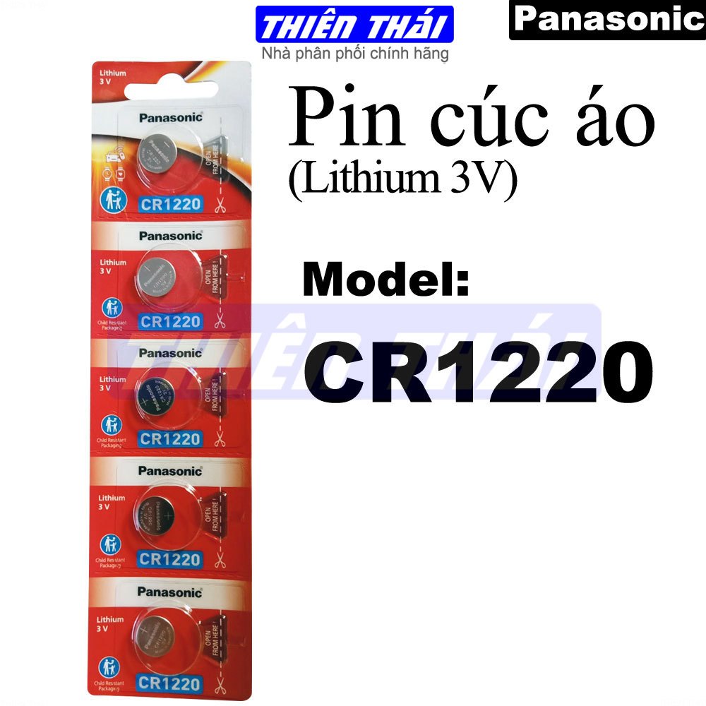 Pin Cúc Áo Panasonic CR1220,pin Lithium 3V,pin nút áo 3V,pin đồng hồ ...