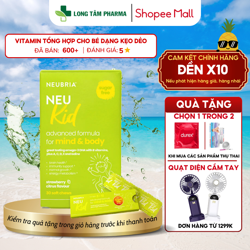 Vitamin tổng hợp cho bé Neubria Neu Kid Multivitamin With Omega-3 của ...