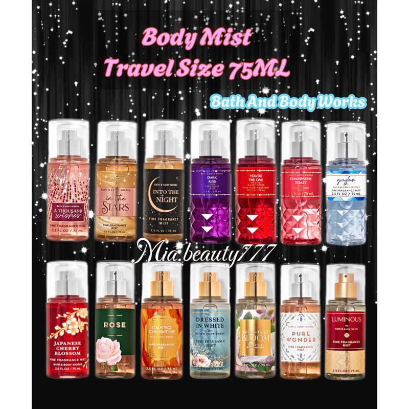 [75ML] Body Mist Xịt Thơm Toàn Thân Bath And Body Works Travel Size ...