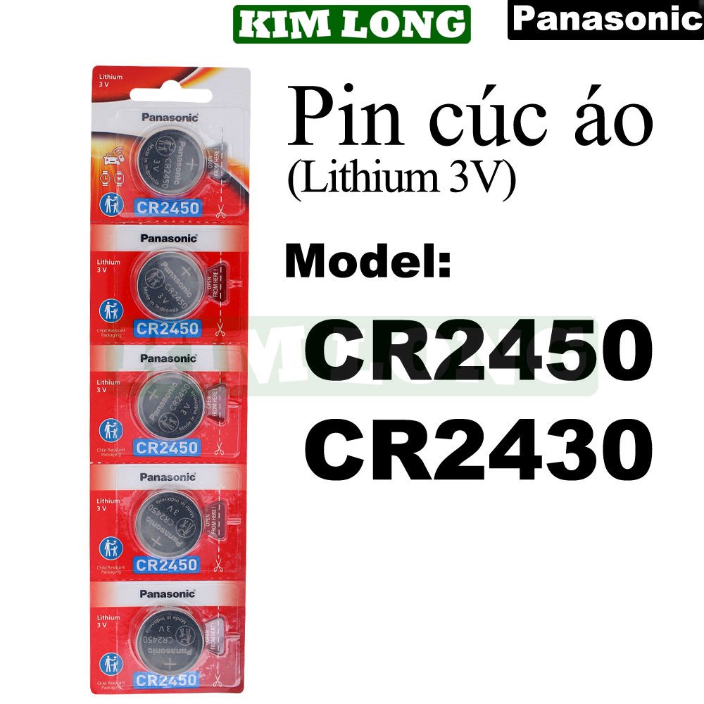 Pin Cúc Áo Panasonic CR2450,CR2430,pin Lithium 3V,pin nút áo 3V,pin ...