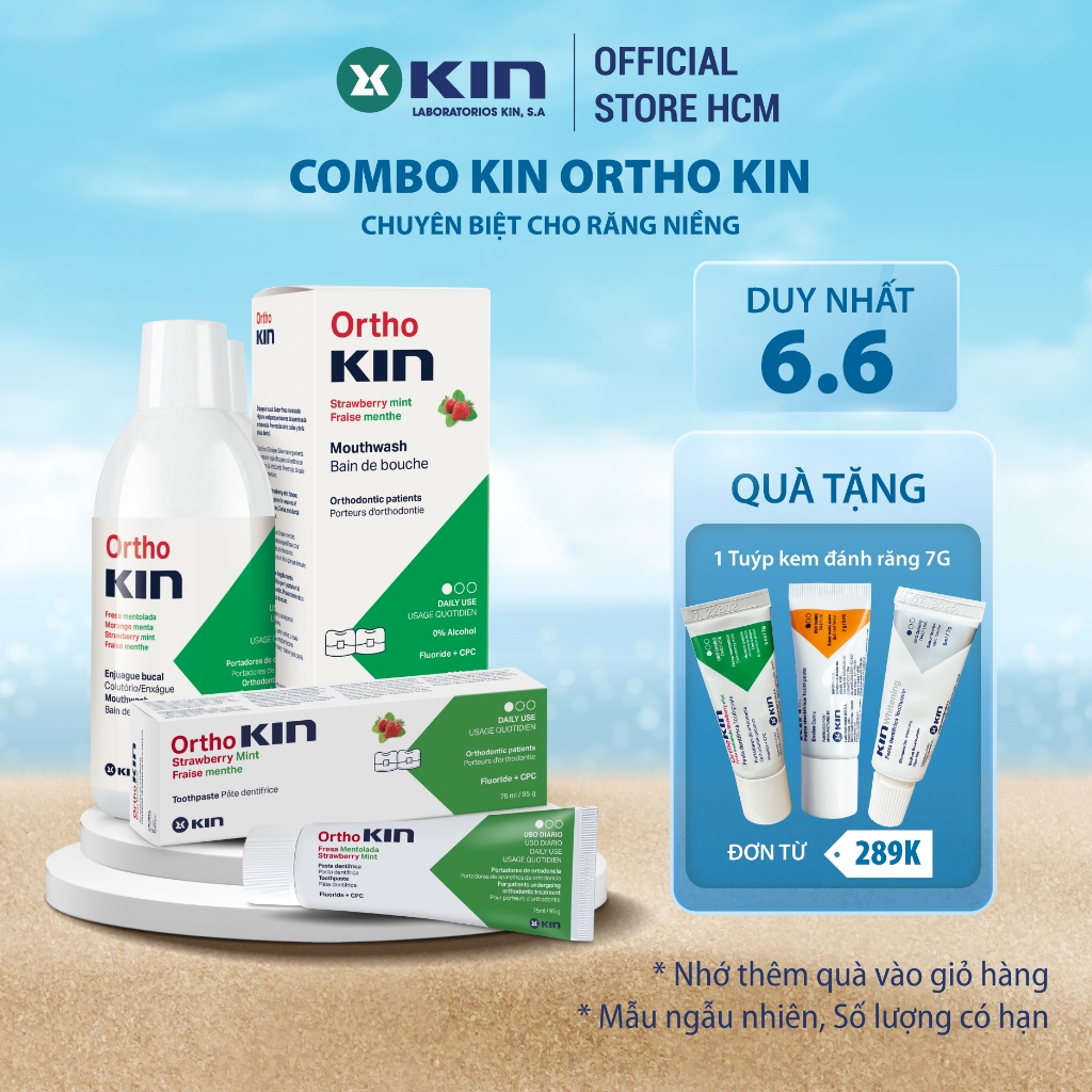 Combo Nước Súc Miệng Kem Đánh Răng Ortho Kin Cho Răng Niềng, Chỉnh Nha 500ml/75ml | Shopee Việt Nam