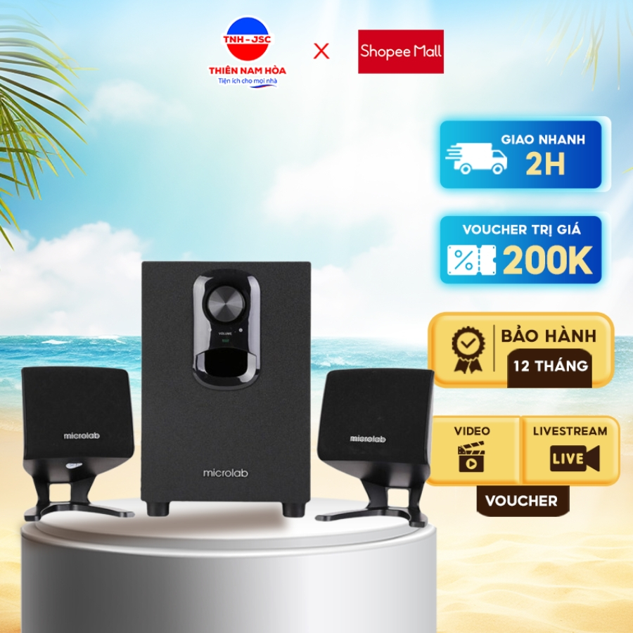 LOA VI TÍNH ĐỂ BÀN MICROLAB M108BT - Bluetooth - ĐK từ xa - Jack 3.5mm - Hàng chính hãng - BH ...