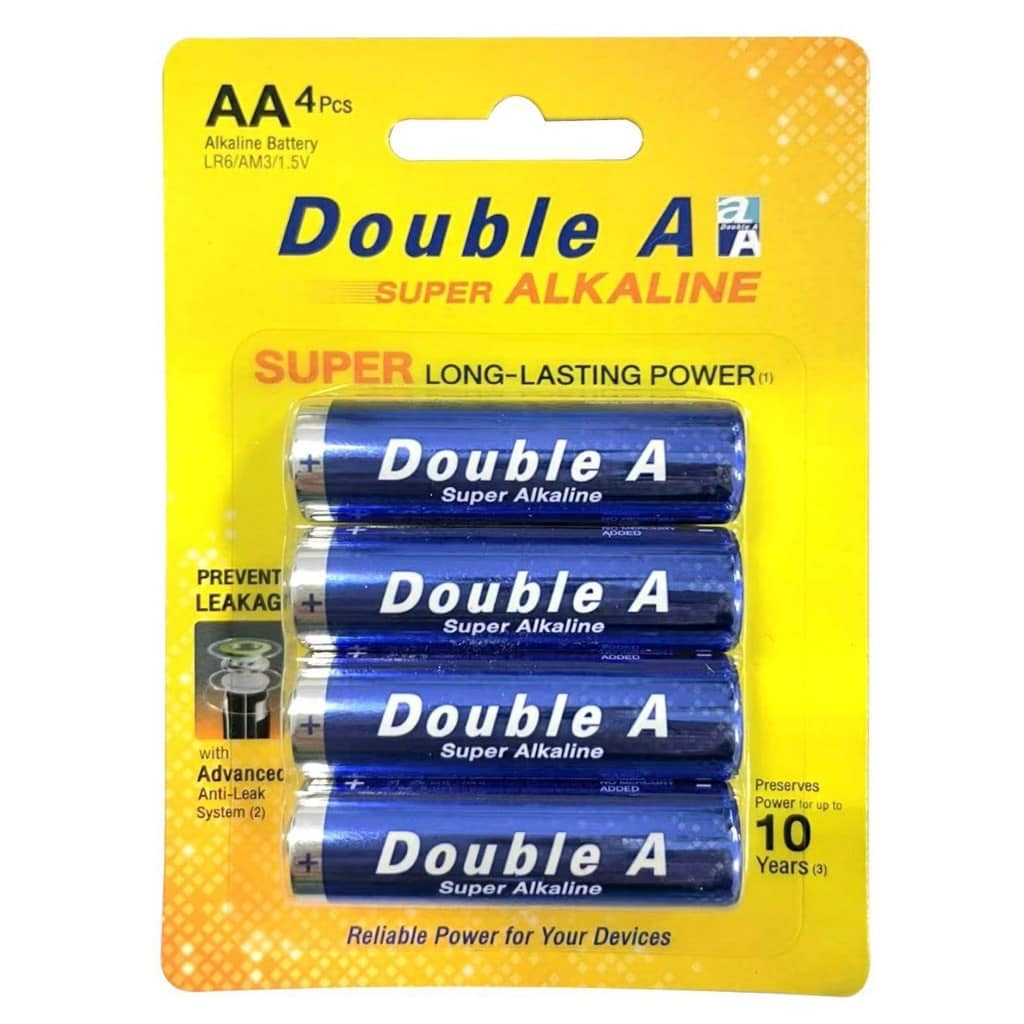Vỉ 4 viên pin AA Double A Super Alkaline | Shopee Việt Nam