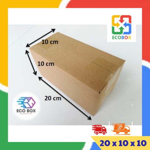 ECOBOX - 20x10x10 Hộp carton đóng hàng | Shopee Việt Nam
