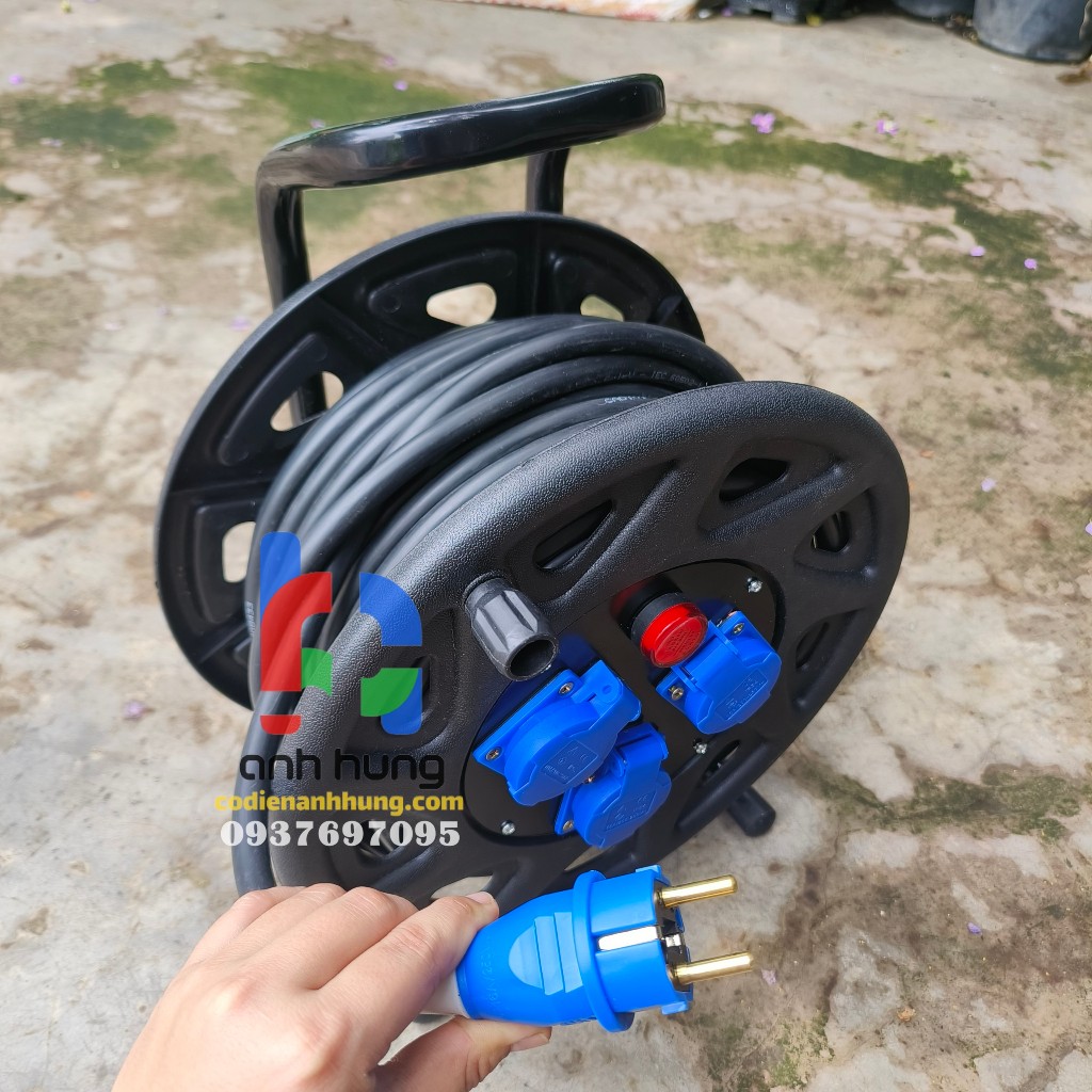Ổ cắm điện rulo ráp dây CADIVI CVV 3x2.5mm - ổ điện tròn, đa năng công ...