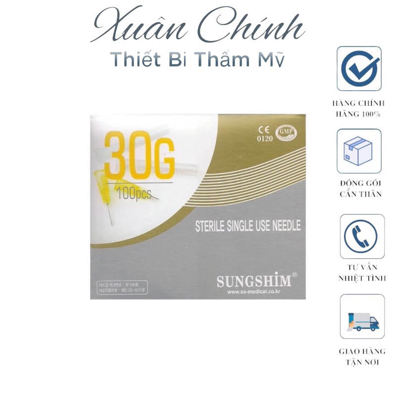 [ Hộp 100 KIM ] ĐẦU KIM Nano 34G 30G 4MM / Đầu Kim Nano Tiêm Dưỡng Chất 30G / Tiêm Tinh Chất ...