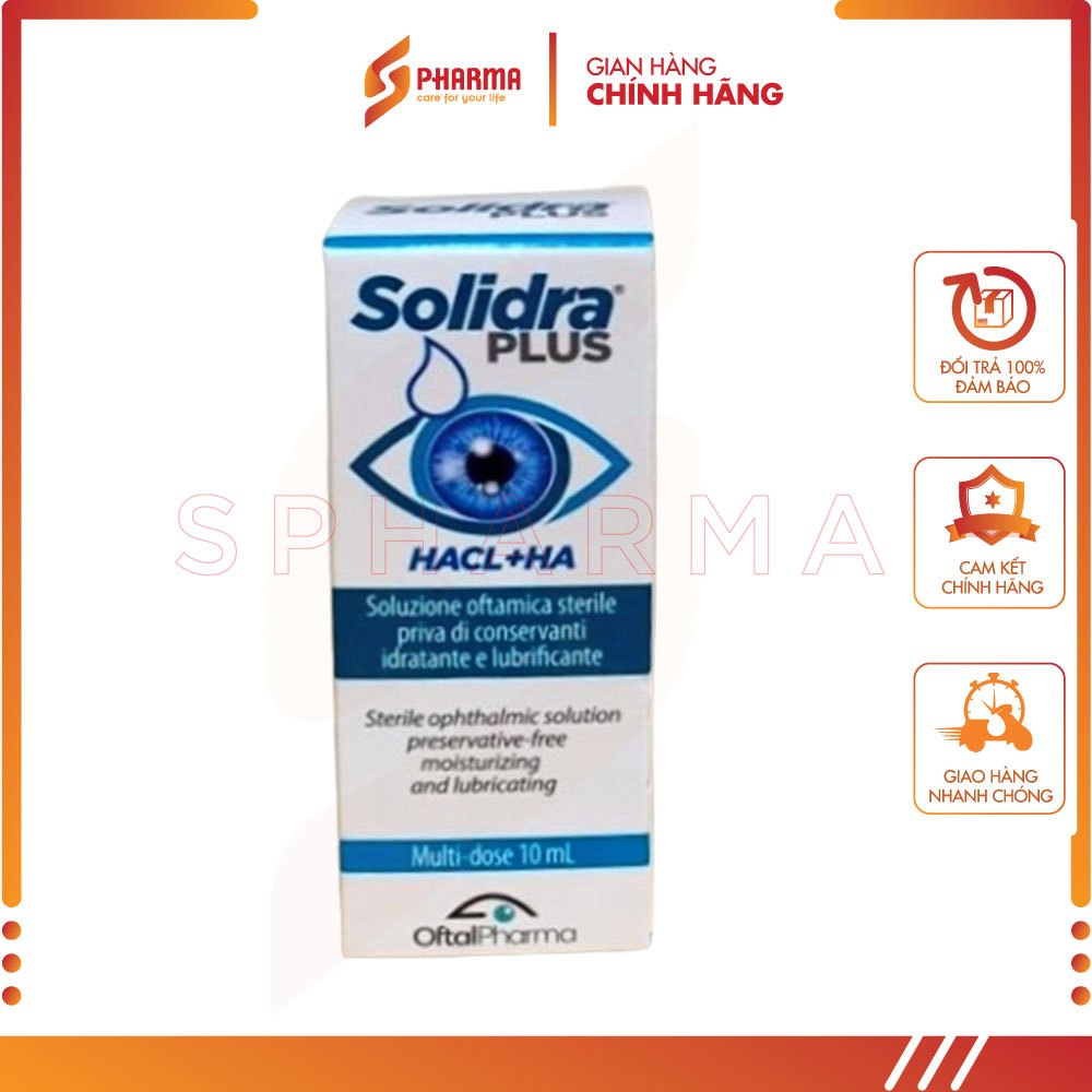 Solidra Plus – Duy trì độ nhớt, độ ẩm ổn định cho mắt – Oftalpharma [Ý] – Chai x 10ml | Shopee ...