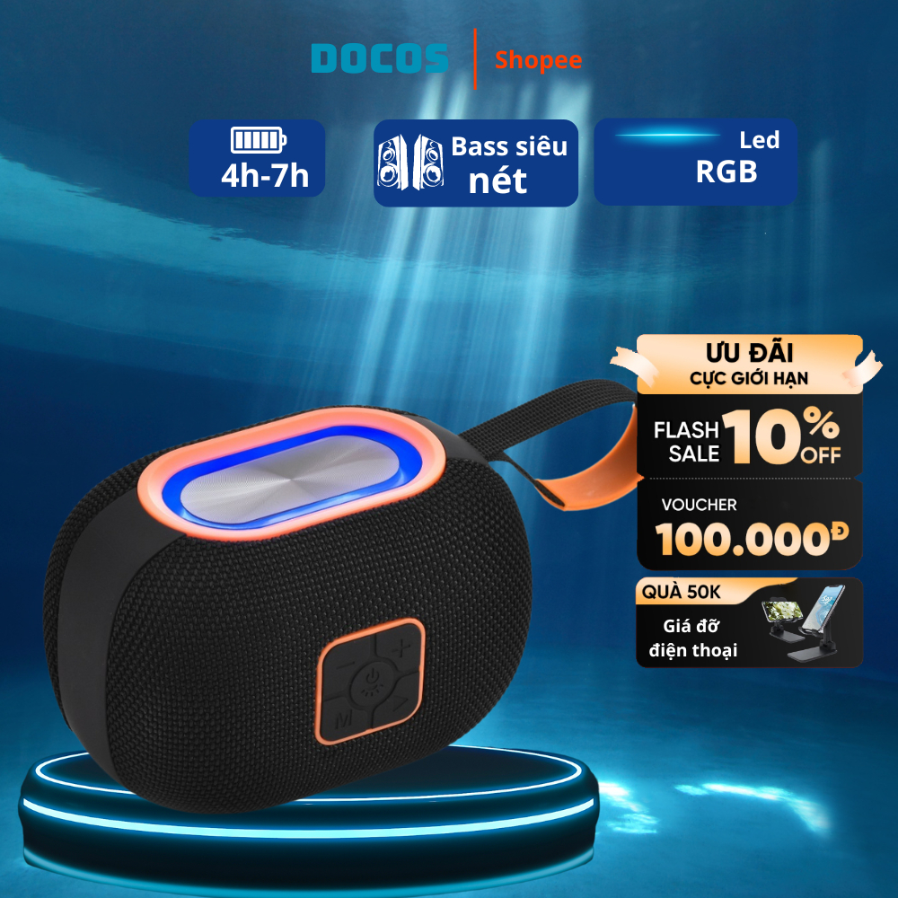Loa Bluetooth BOOMB X910 siêu bass, âm hay bass mạnh chống nước IPX6 có ...