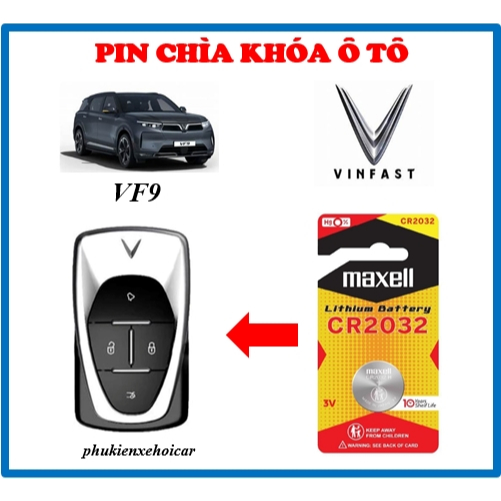 Pin khóa xe VINFAST VF9 hàng chính hãng sản xuất tại Japan 3V Maxcell ...