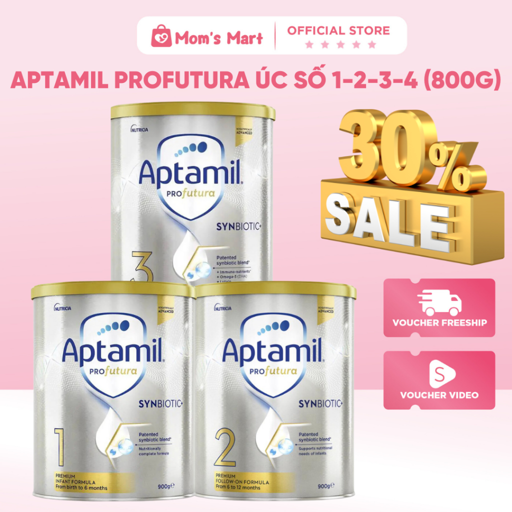 [Có Tem Phụ] Sữa Aptamil Profutura Úc Số 1,2,3,4 Lon 900gr - Mom's Mart | Shopee Việt Nam